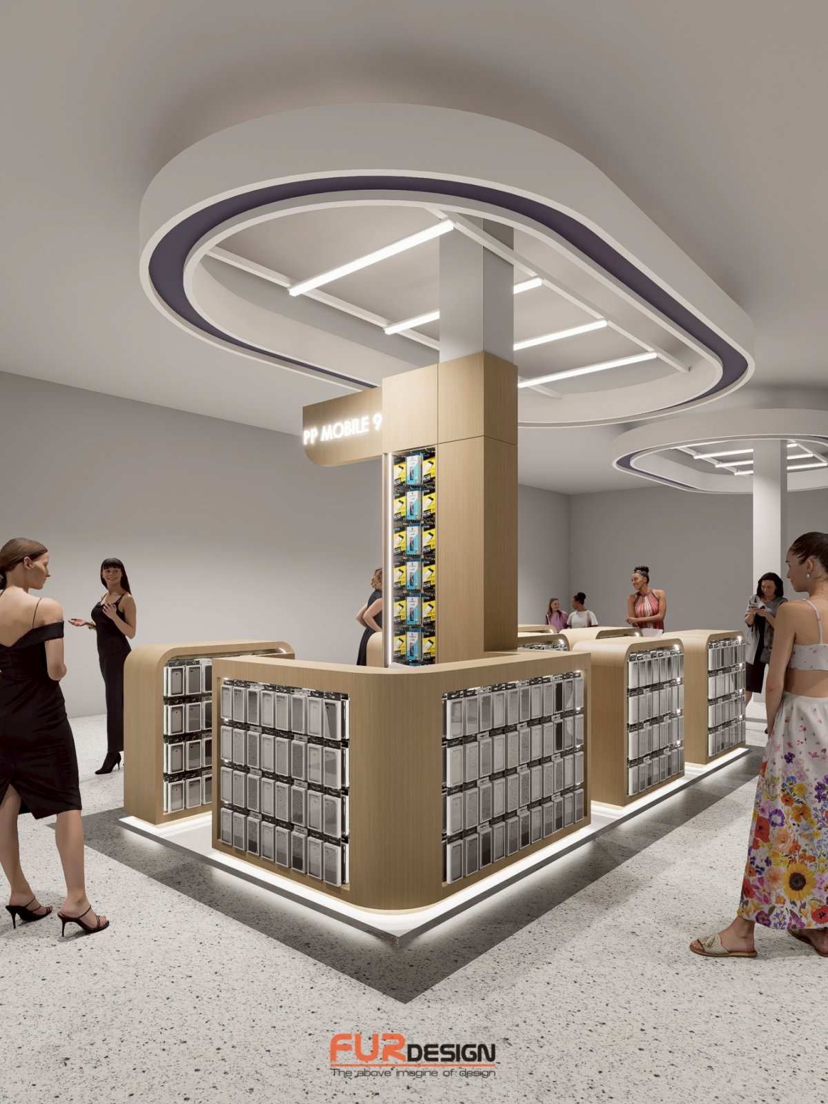 ออกแบบ ผลิต และติดตั้งร้าน : ร้าน PP Mobile 99 จ.หนองบัวลำภู - furstudio-design